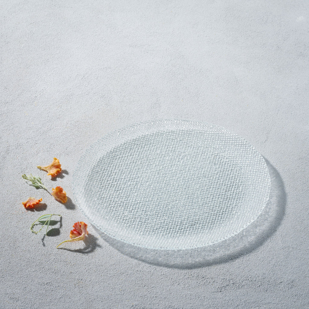 Spark, Textured Glass Plate – Vikko